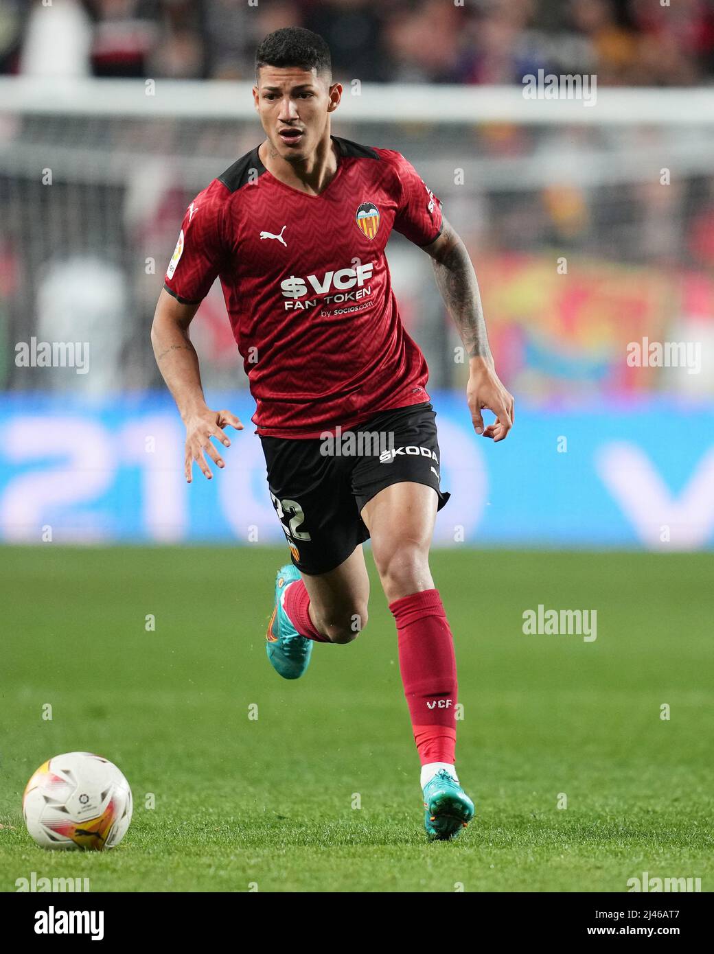 Marcos Andre of Valencia CF during the La Liga match between Rayo ...