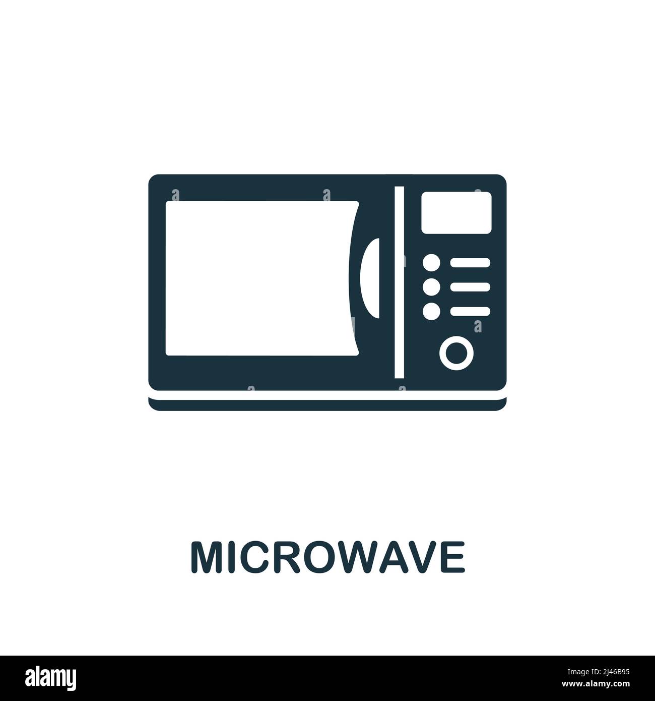 Microwave icon. Simple element from kitchen collection. Creative ...