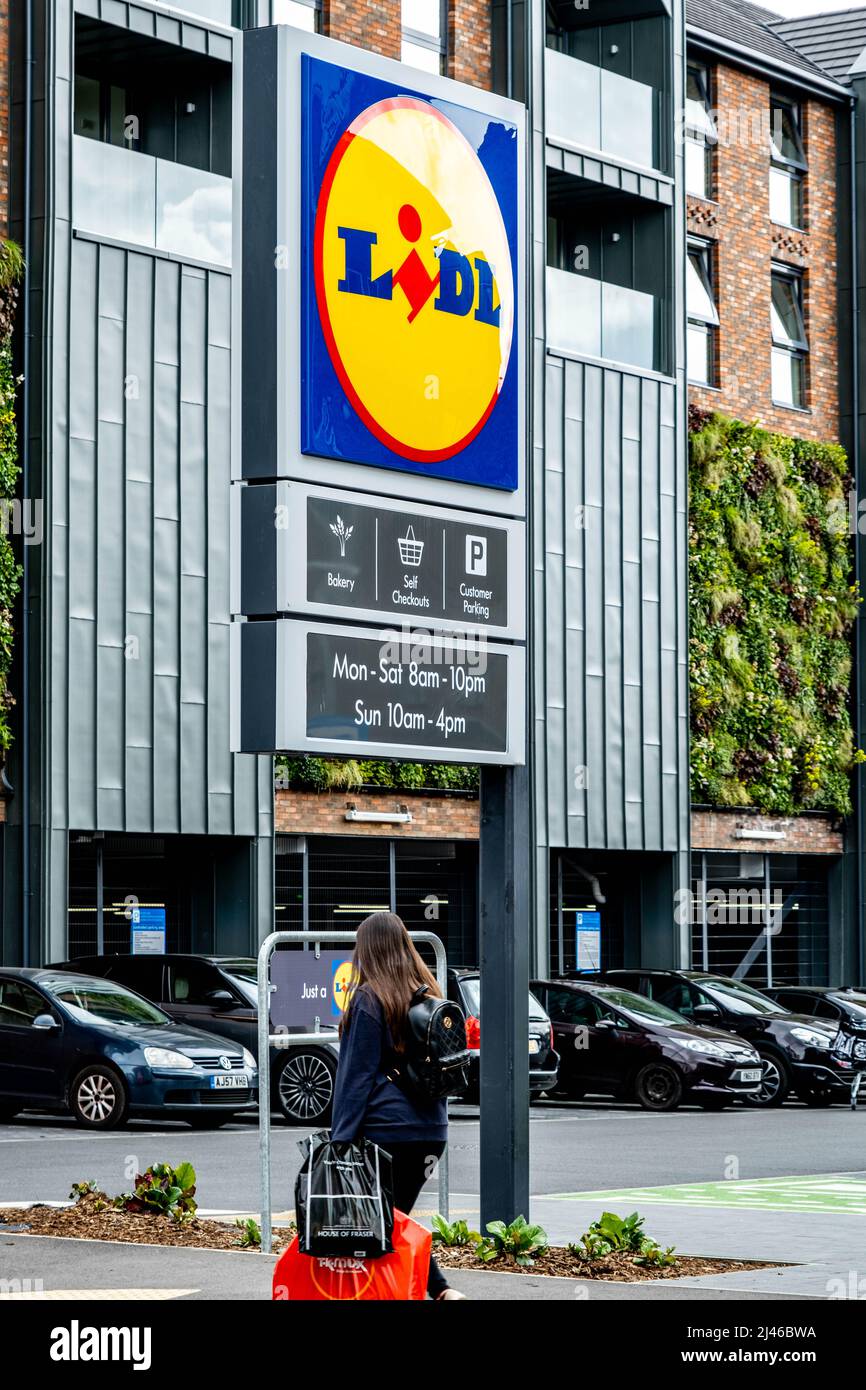 Epsom Surrey London UK April 12 2022, Lidl Supermarket High Street Food ...