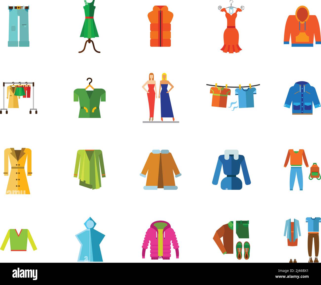 Clothes icon set. Can be used for topics like fashion, style, beauty ...