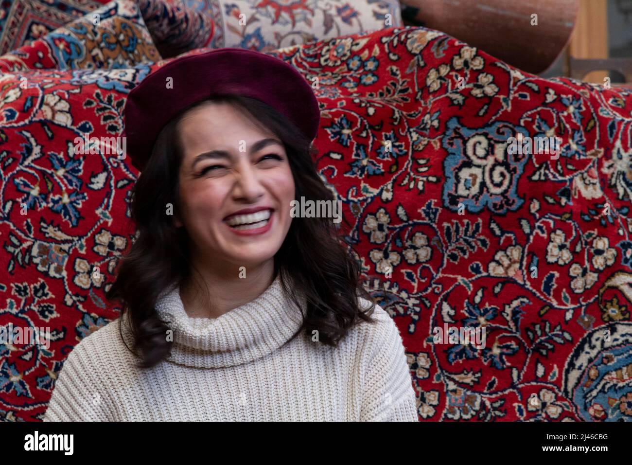 Carpet and model Stock Photo - Alamy