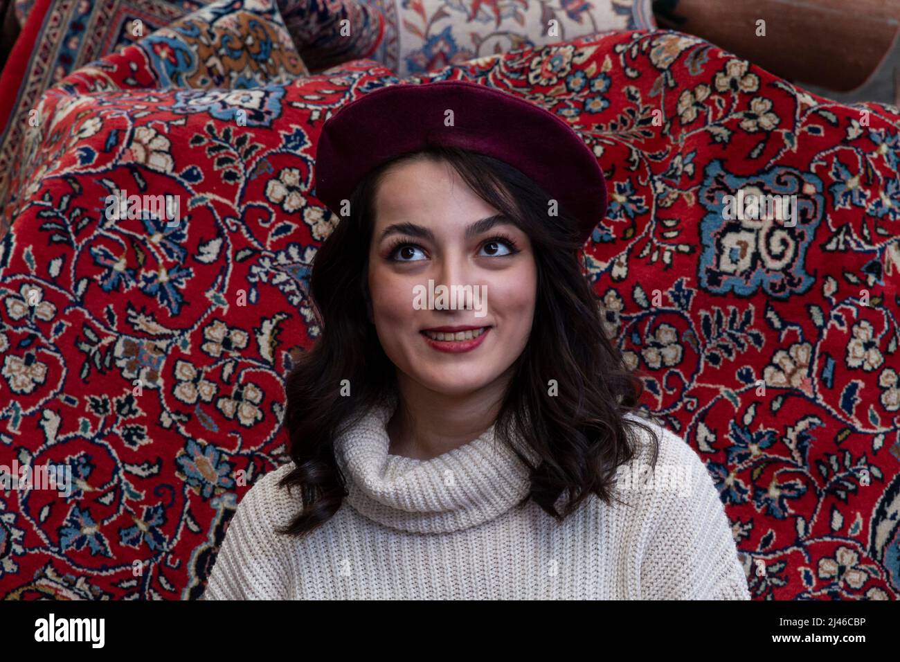 Carpet and model Stock Photo - Alamy