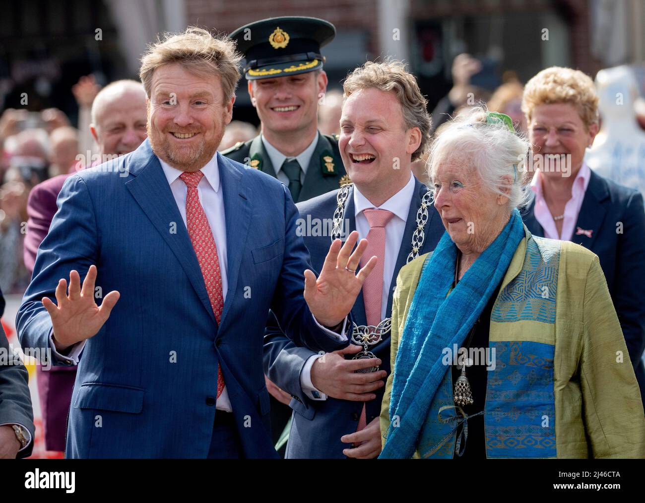 Gouda, the Netherlands - 12 Apr 2022, King Willem-Alexander during the ...
