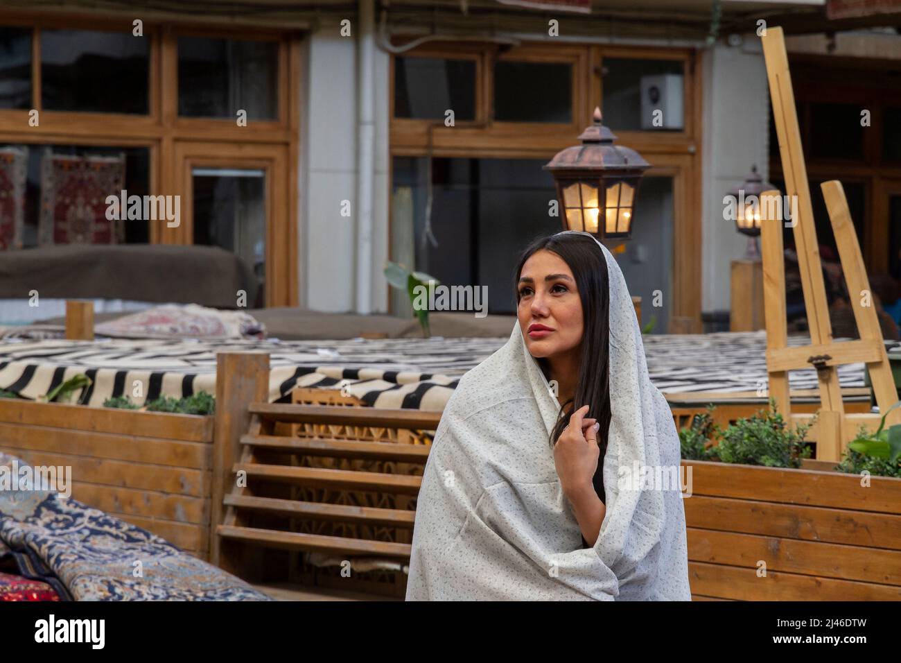 Carpet and model Stock Photo - Alamy