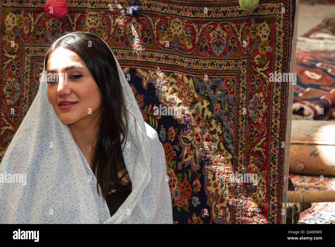 Carpet and model Stock Photo - Alamy