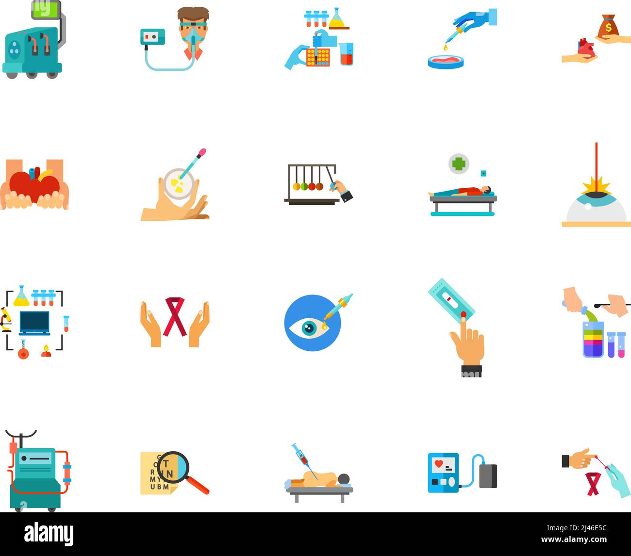Medical diagnostics icon set. Can be used for topics like clinic ...