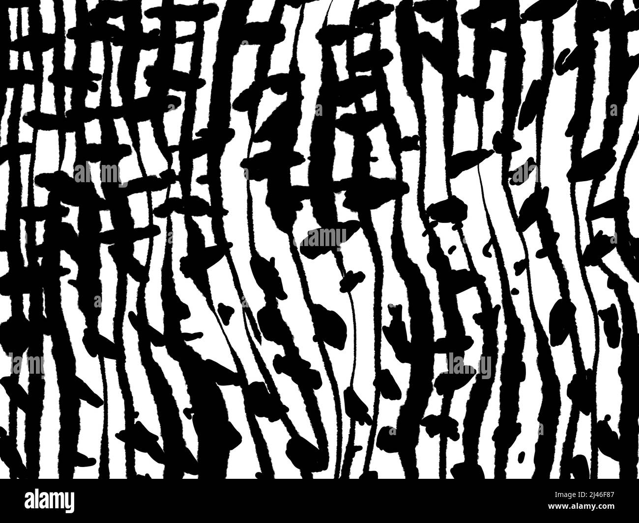 Strokes dots ink texture background. Vintage black and white ...