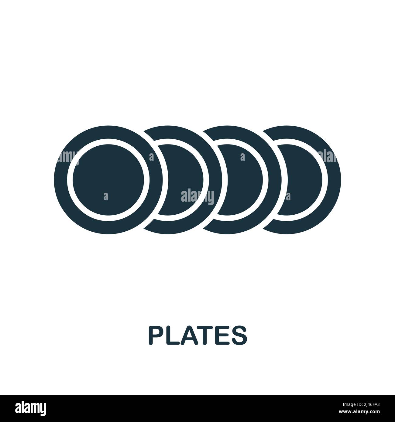 Plates icon. Simple element from kitchen collection. Creative Plates ...