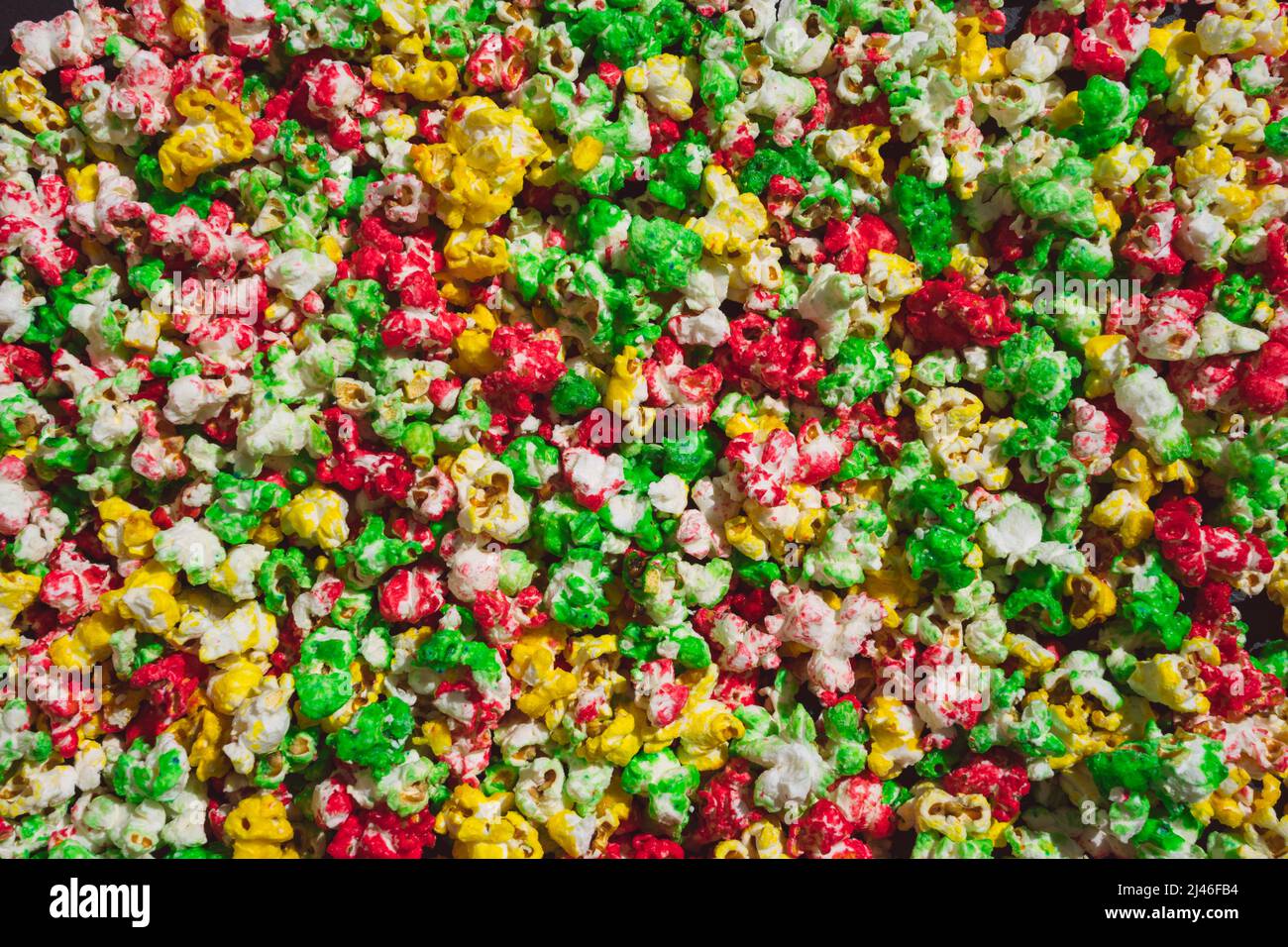 Sweet colourful popcorn texture background Stock Photo - Alamy