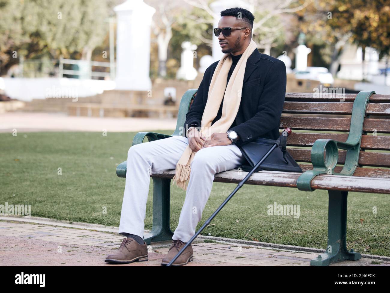 Male model posing on bench hi-res stock photography and images - Alamy