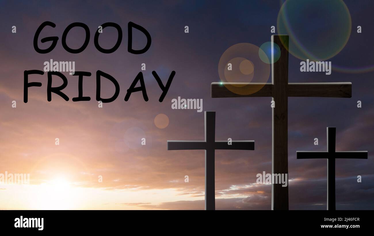 Good friday, a day of prayer and fasting text - White cloth hung on ...