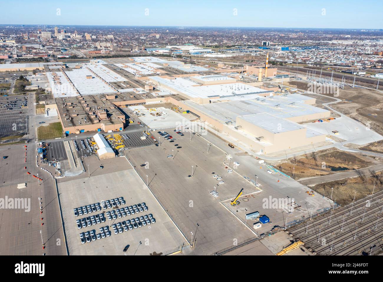New GMC Hummer EV parked at GM Factory ZERO, Detroit-Hamtramck Assembly ...
