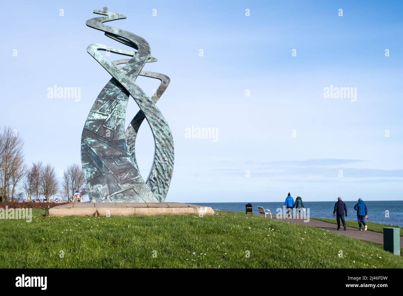 Public art / sculpture representing the Antrim coast road - Loughshore ...