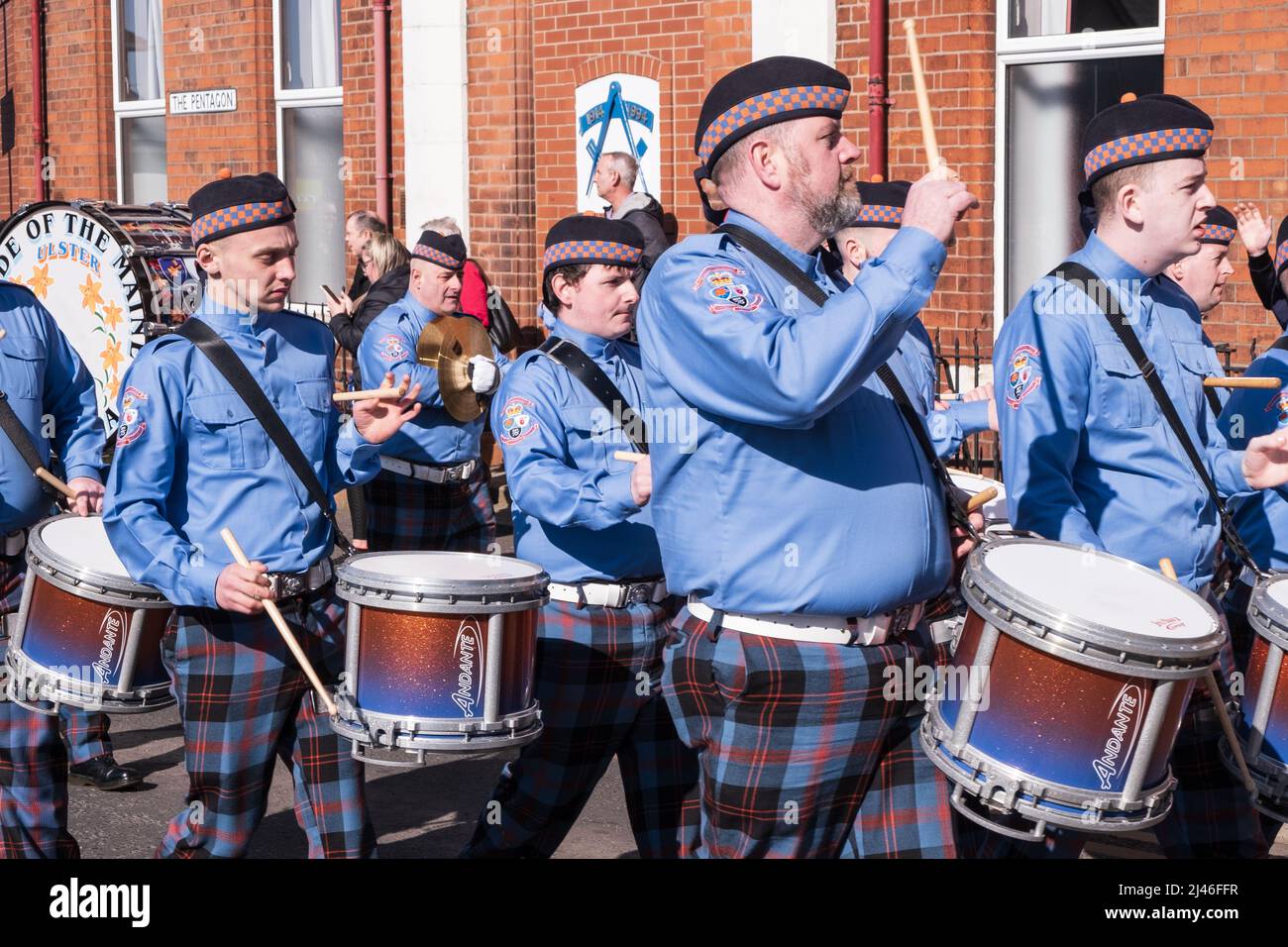Pride of the Maine loyalist flute band parading through Ballymena ...