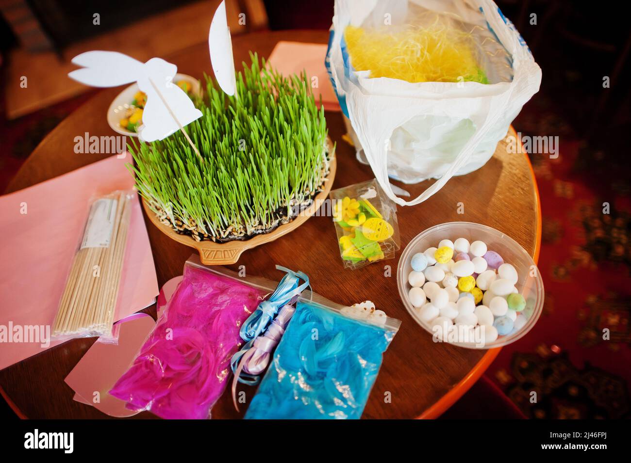 Preparing to Easter concept. Items for hand made Stock Photo - Alamy