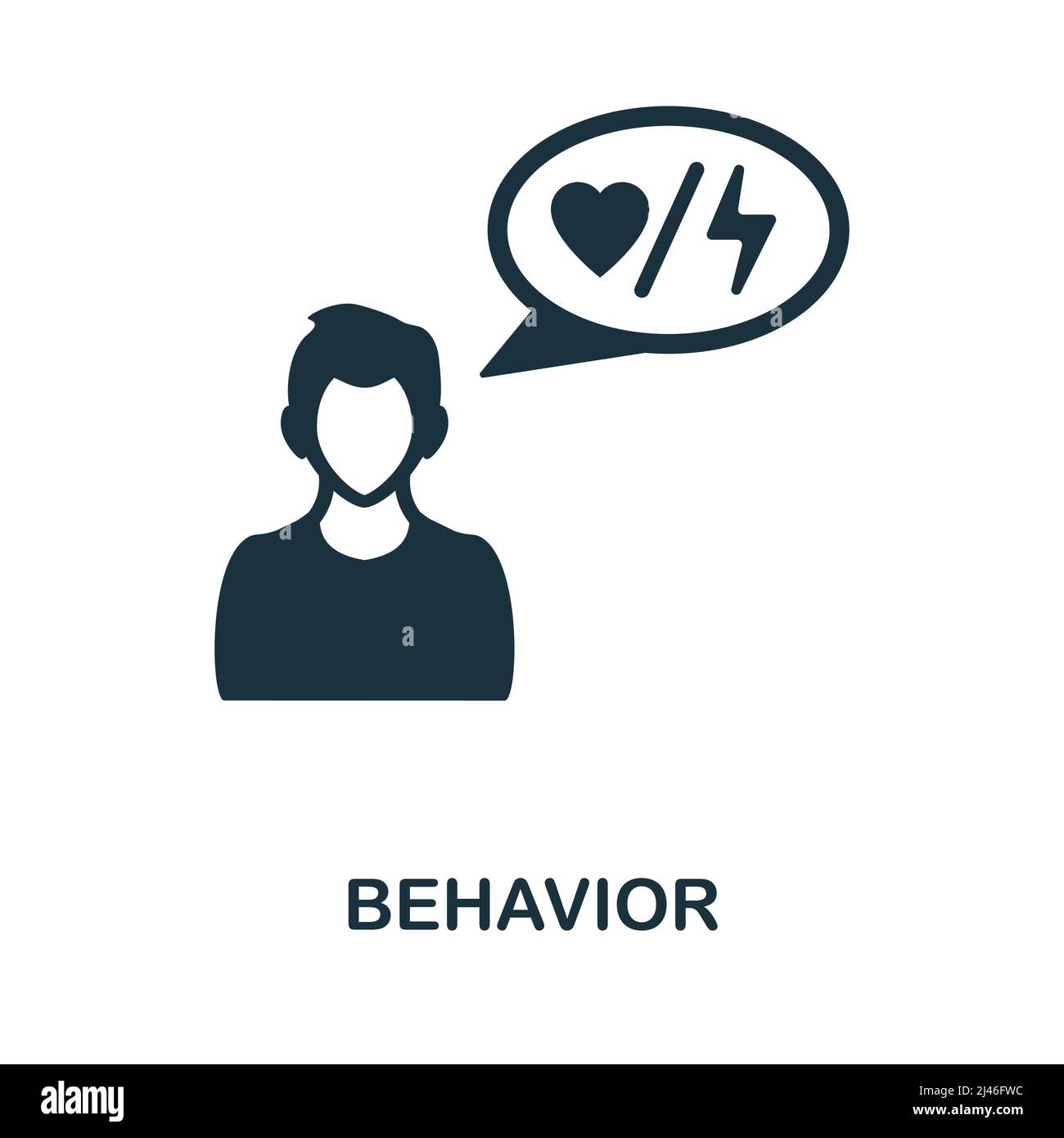 Behavior flat icon. Colored element sign from marketing collection ...