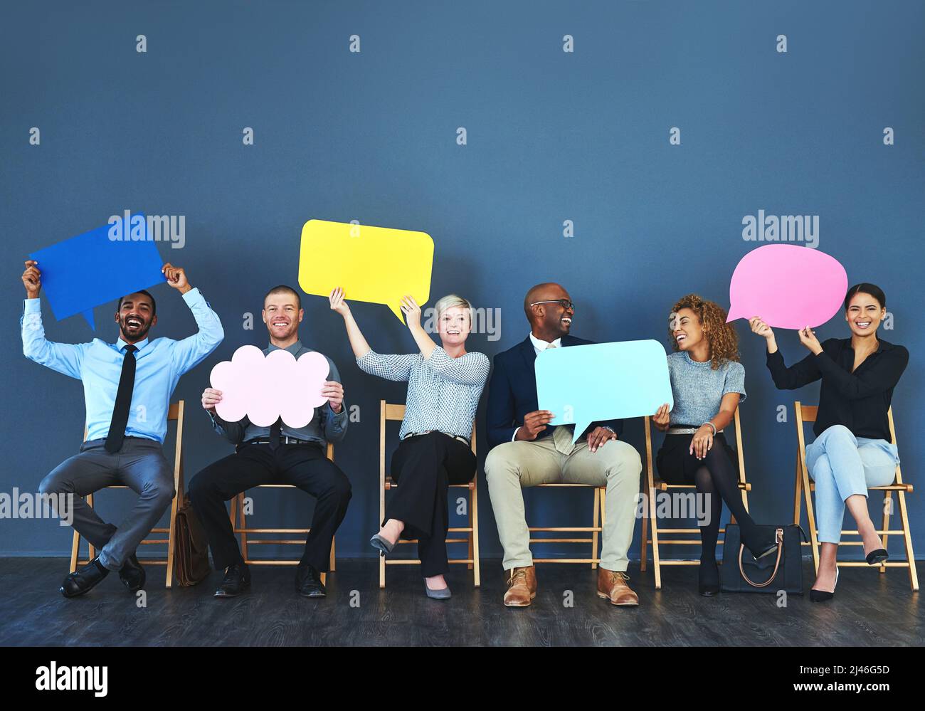 It feels good being able to speak your mind. Shot of a group of people ...