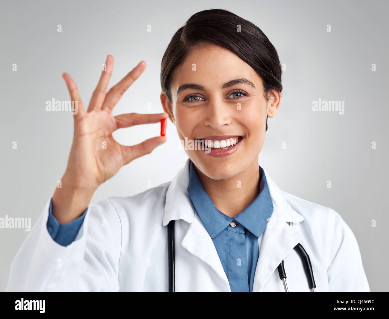 The drug thats doctor recommended. Studio shot of a young doctor ...