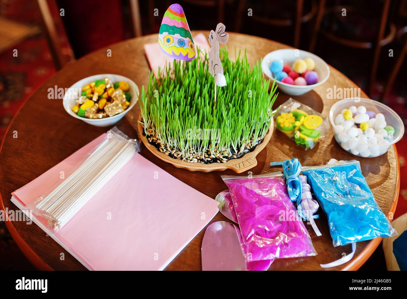 Preparing to Easter concept. Items for hand made Stock Photo - Alamy
