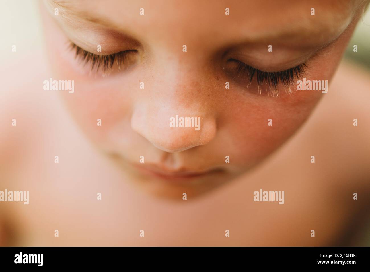 Blonde eyelashes hi-res stock photography and images - Alamy