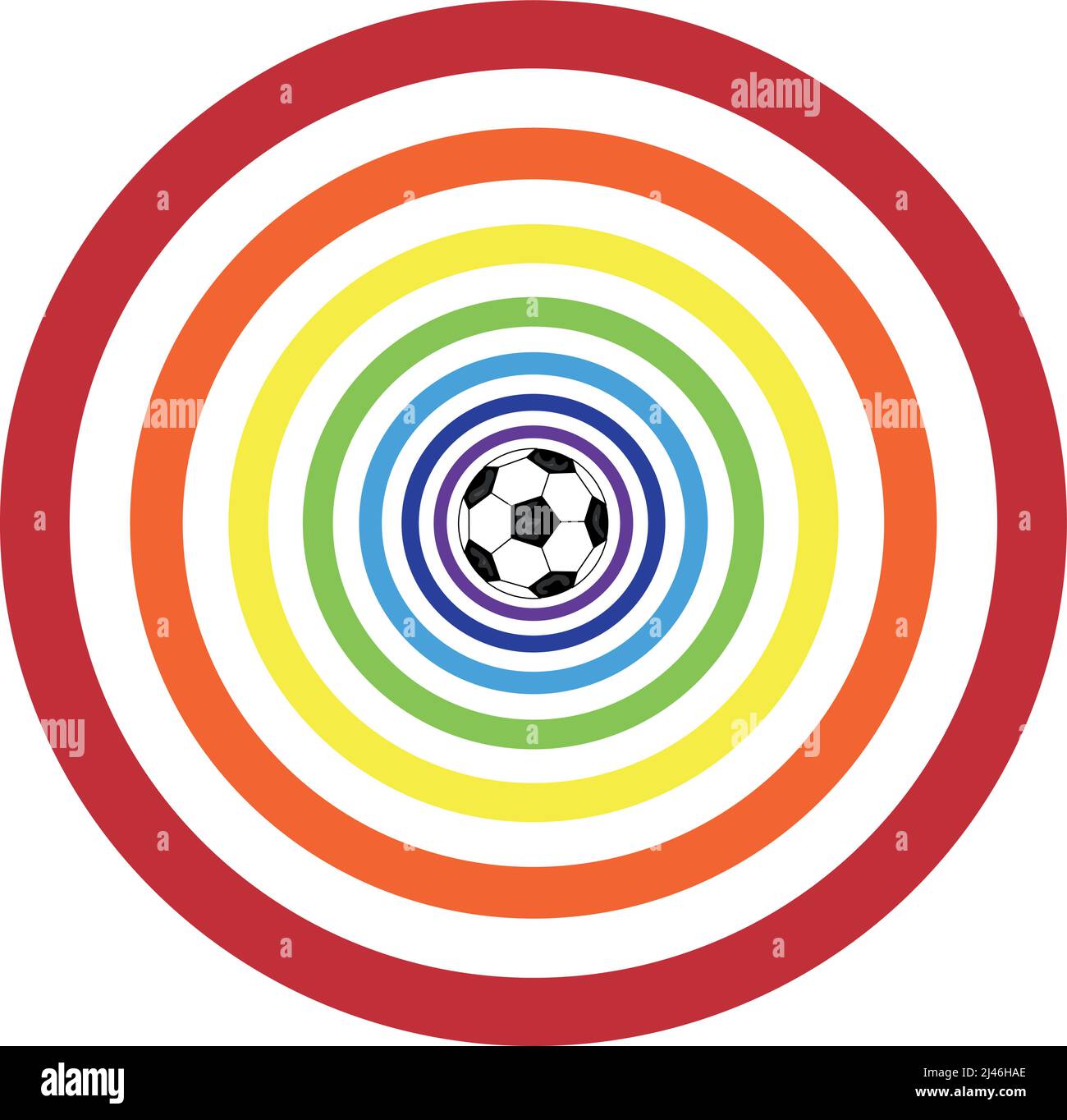 Rainbow football Stock Vector Images - Alamy