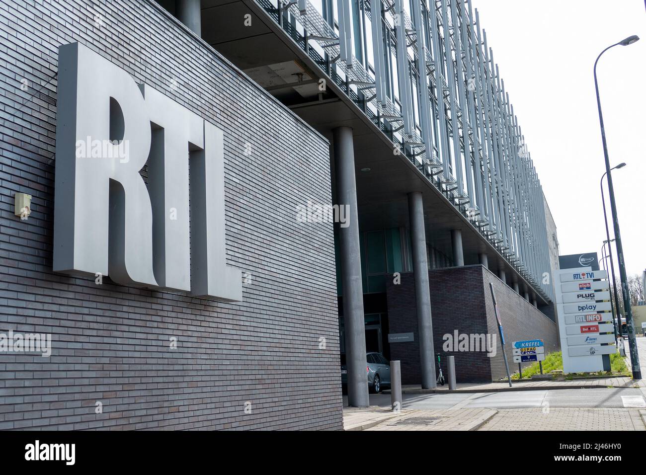 Brussels, Belgium, April 12, 2022. RTL Belgium is a subsidiary of DPG ...