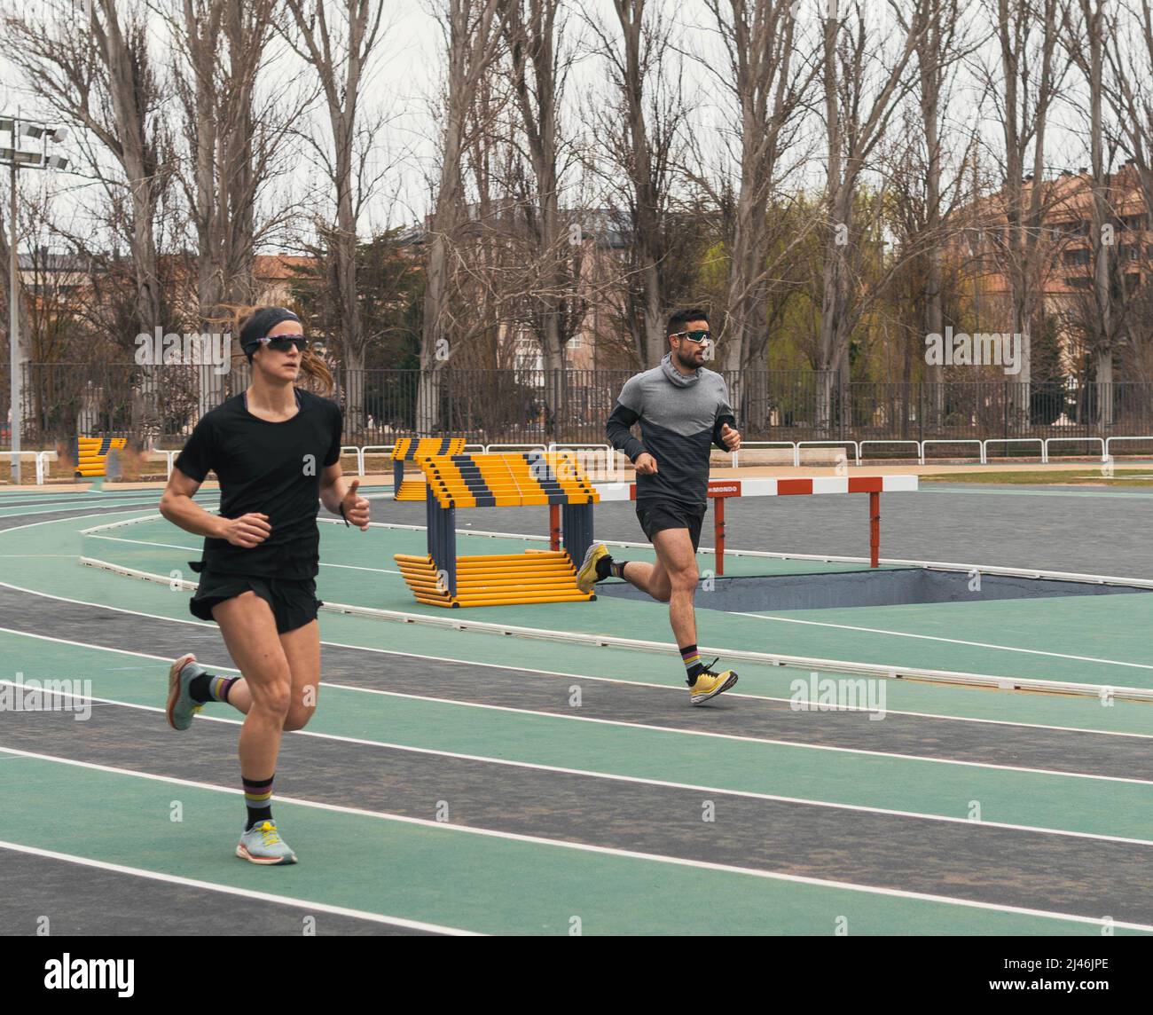 Couple race track hi-res stock photography and images - Alamy
