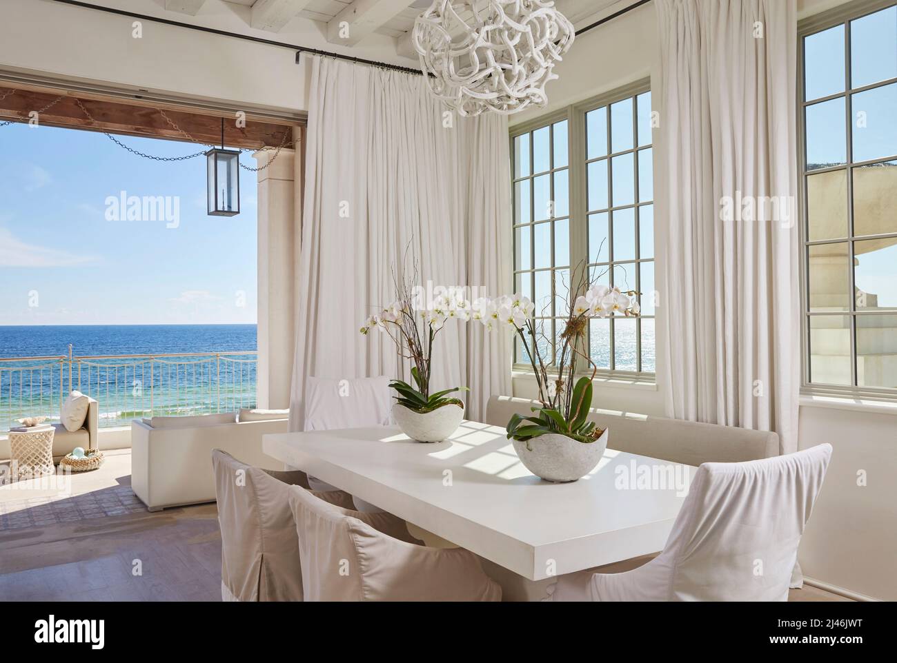 Dining Room with Gulf front view Stock Photo - Alamy
