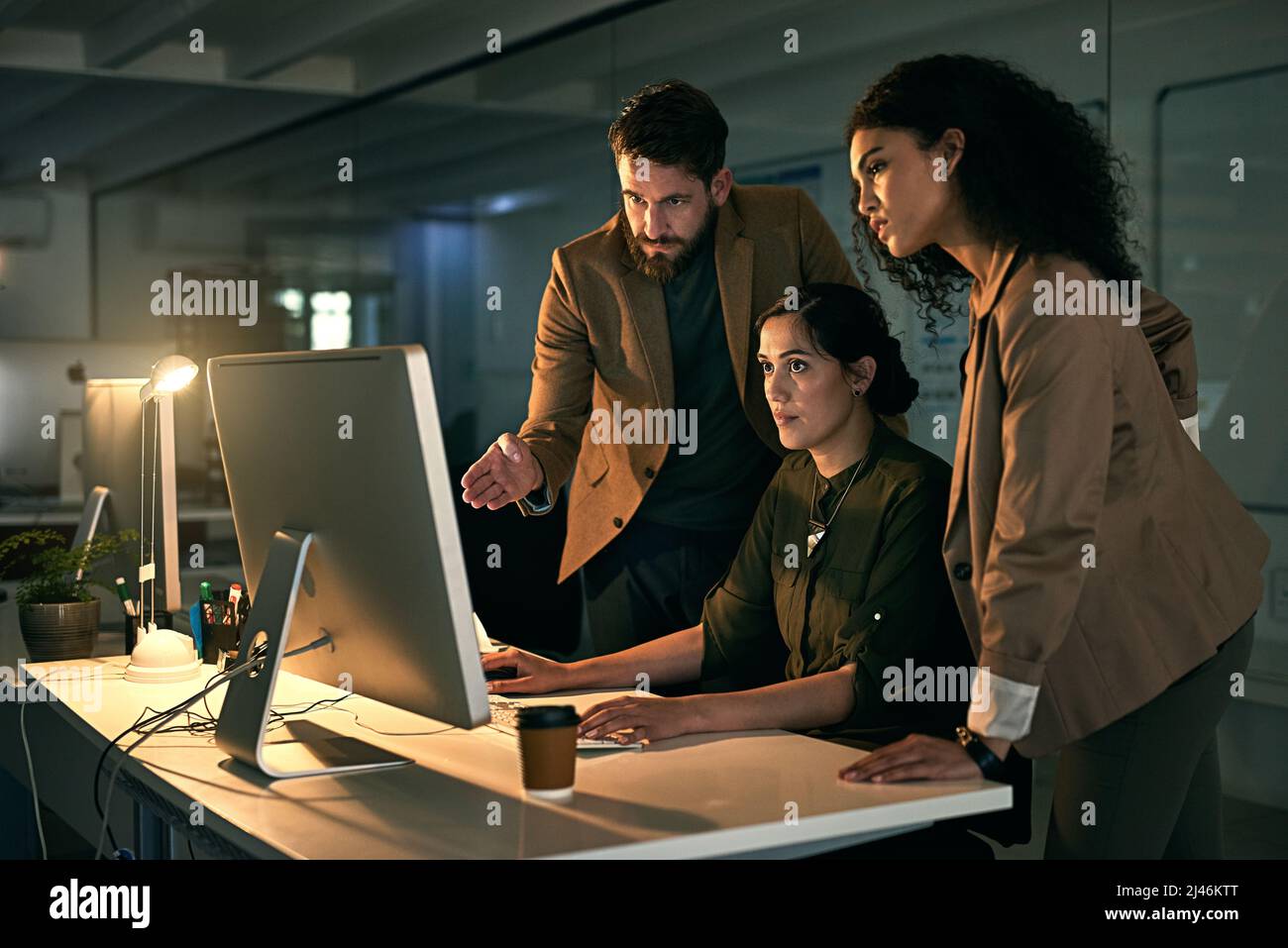 Putting in the extra time to achieve success. Cropped shot of ...