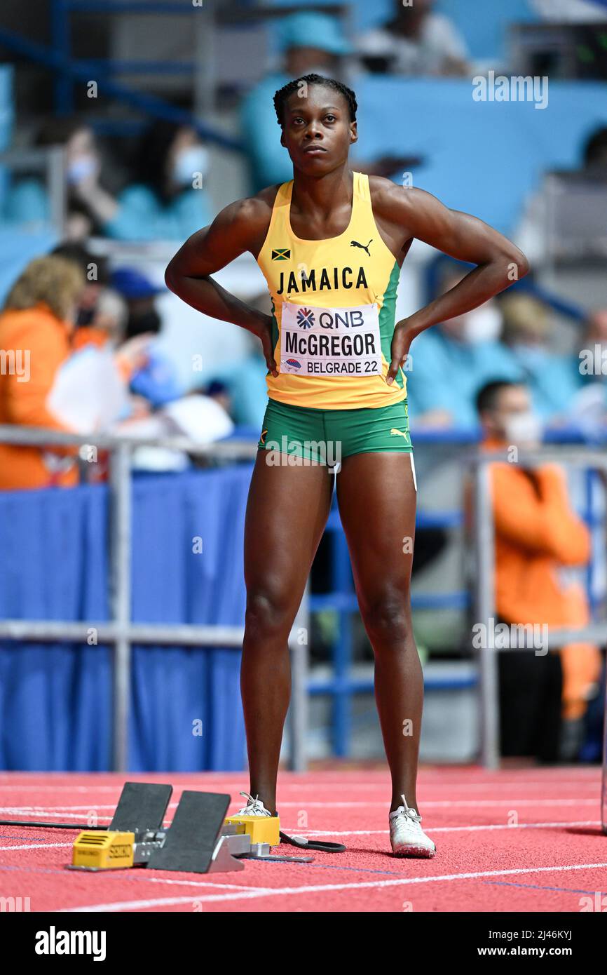 Roneisha Mcgregor participating in the Belgrade 2022 World Indoor ...