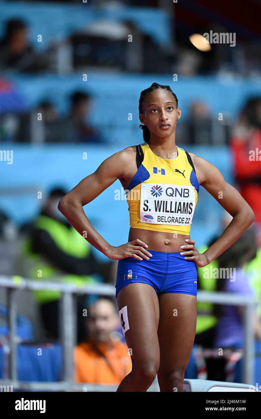 Sada Williams participating in the Belgrade 2022 World Indoor ...