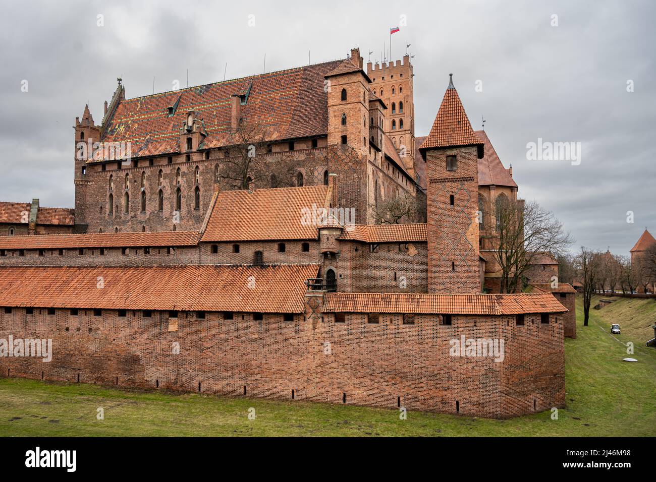 The medieval Castle of the Teutonic Order in Malbork in the Pomerania ...