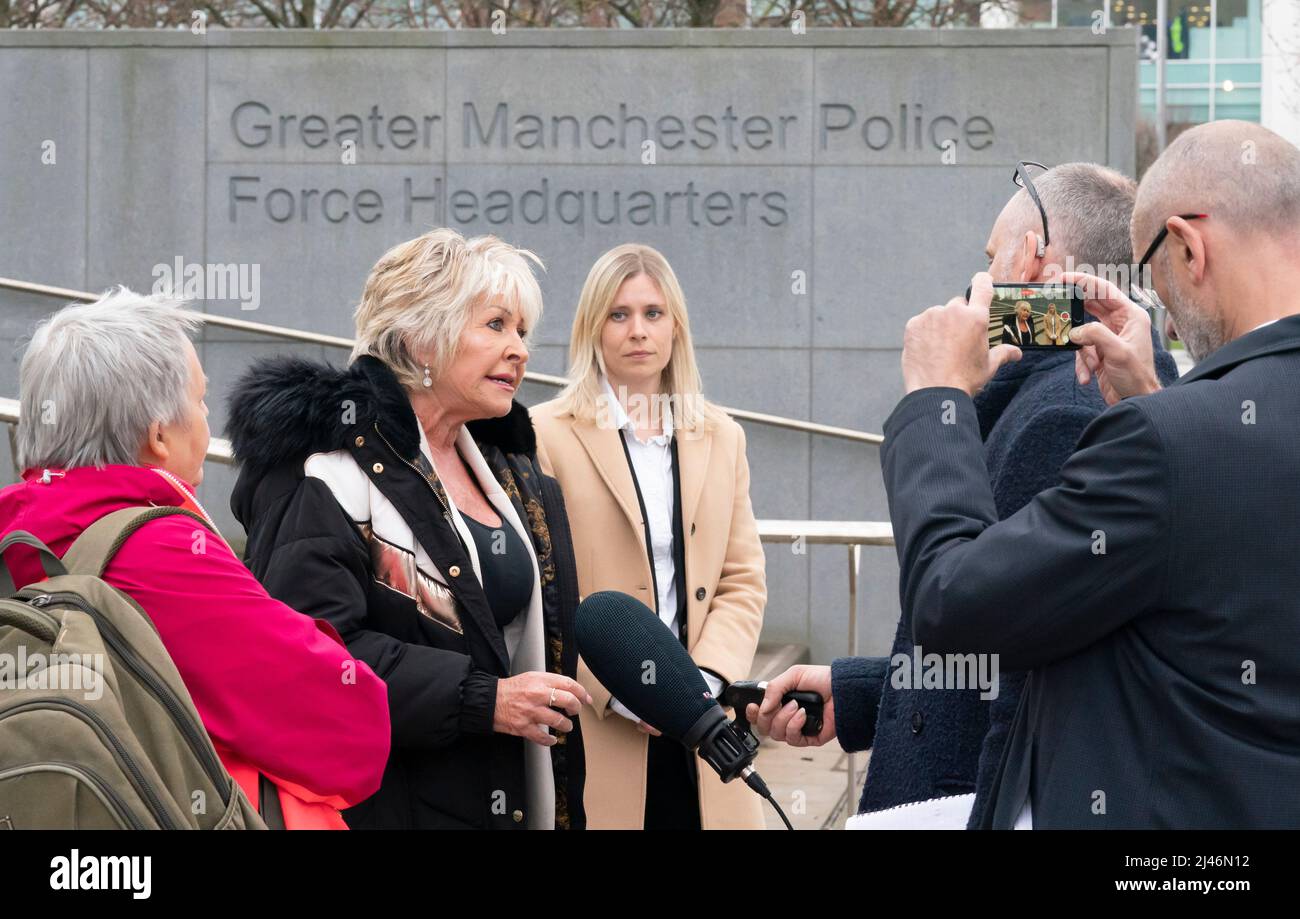 Former detective Maggie Oliver (2nd left left) with lawyers Harriet ...