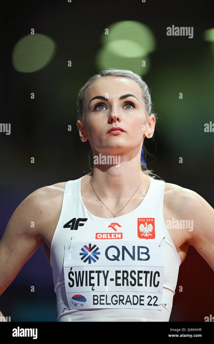 Justyna Swiety Ersetic participating in the Belgrade 2022 World Indoor ...