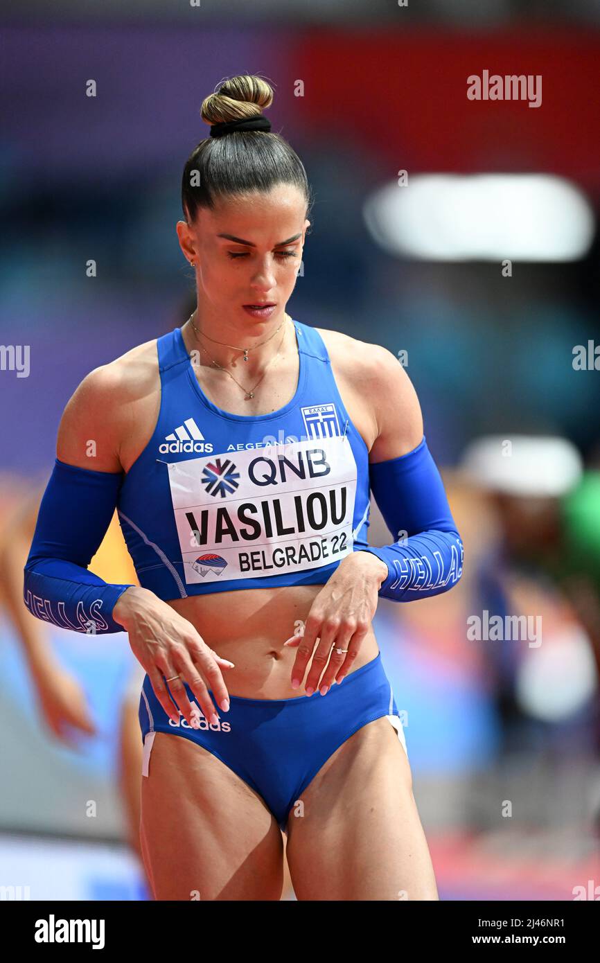 Irini Vasiliou participating in the Belgrade 2022 World Indoor ...