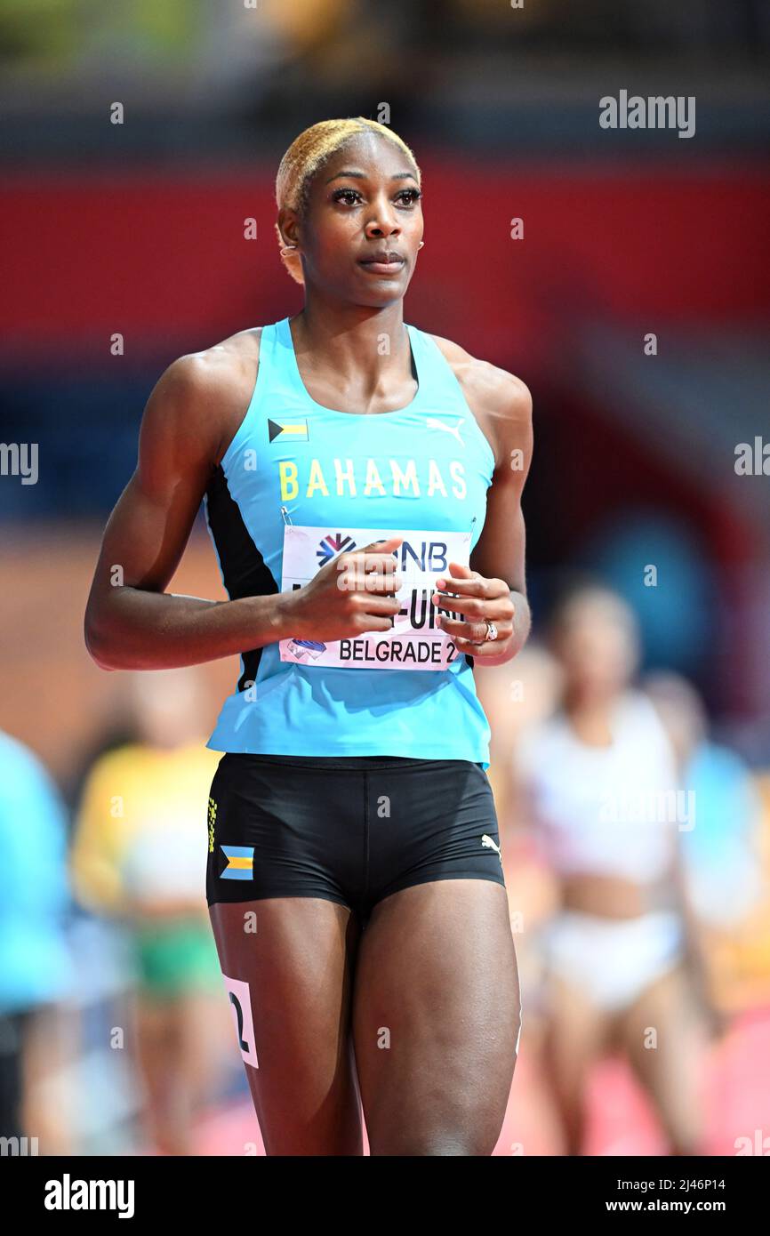 Shaunae Miller-Uibo participating in the Belgrade 2022 World Indoor ...