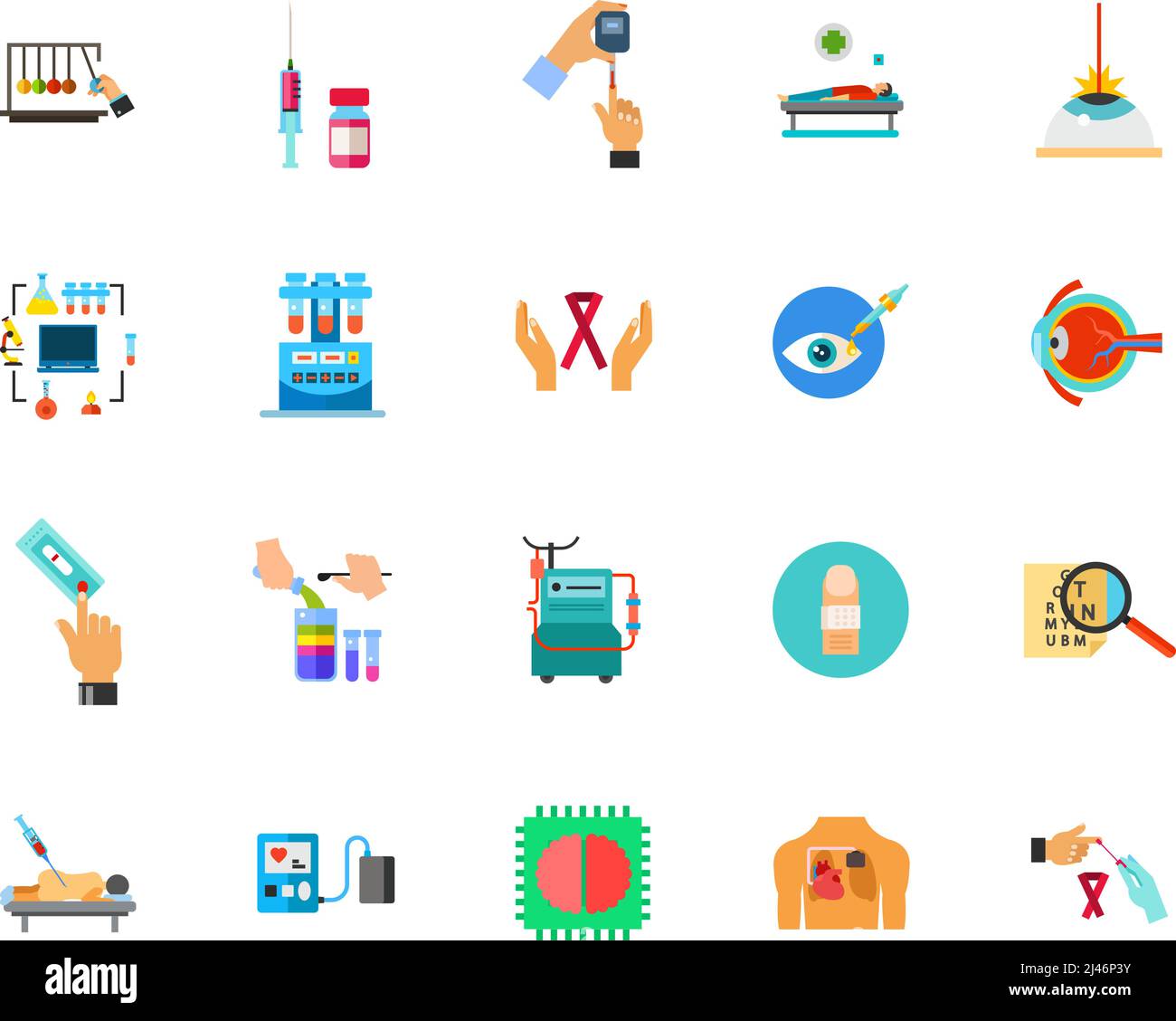 Medical test icon set. Can be used for topics like diagnostics ...