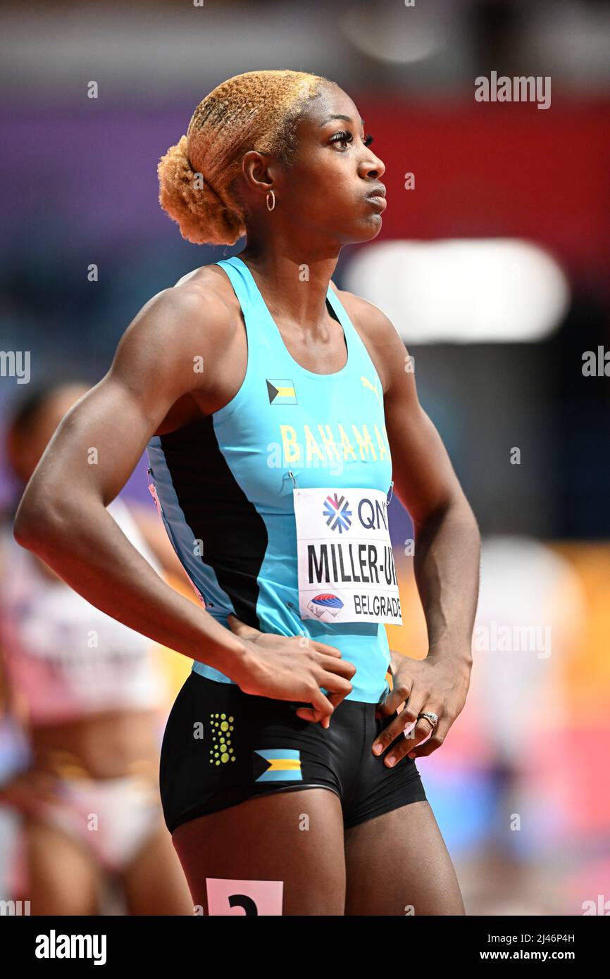 Shaunae Miller-Uibo participating in the Belgrade 2022 World Indoor ...