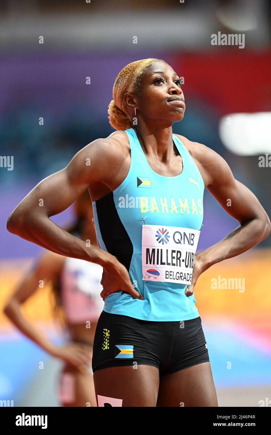Shaunae Miller-Uibo participating in the Belgrade 2022 World Indoor ...