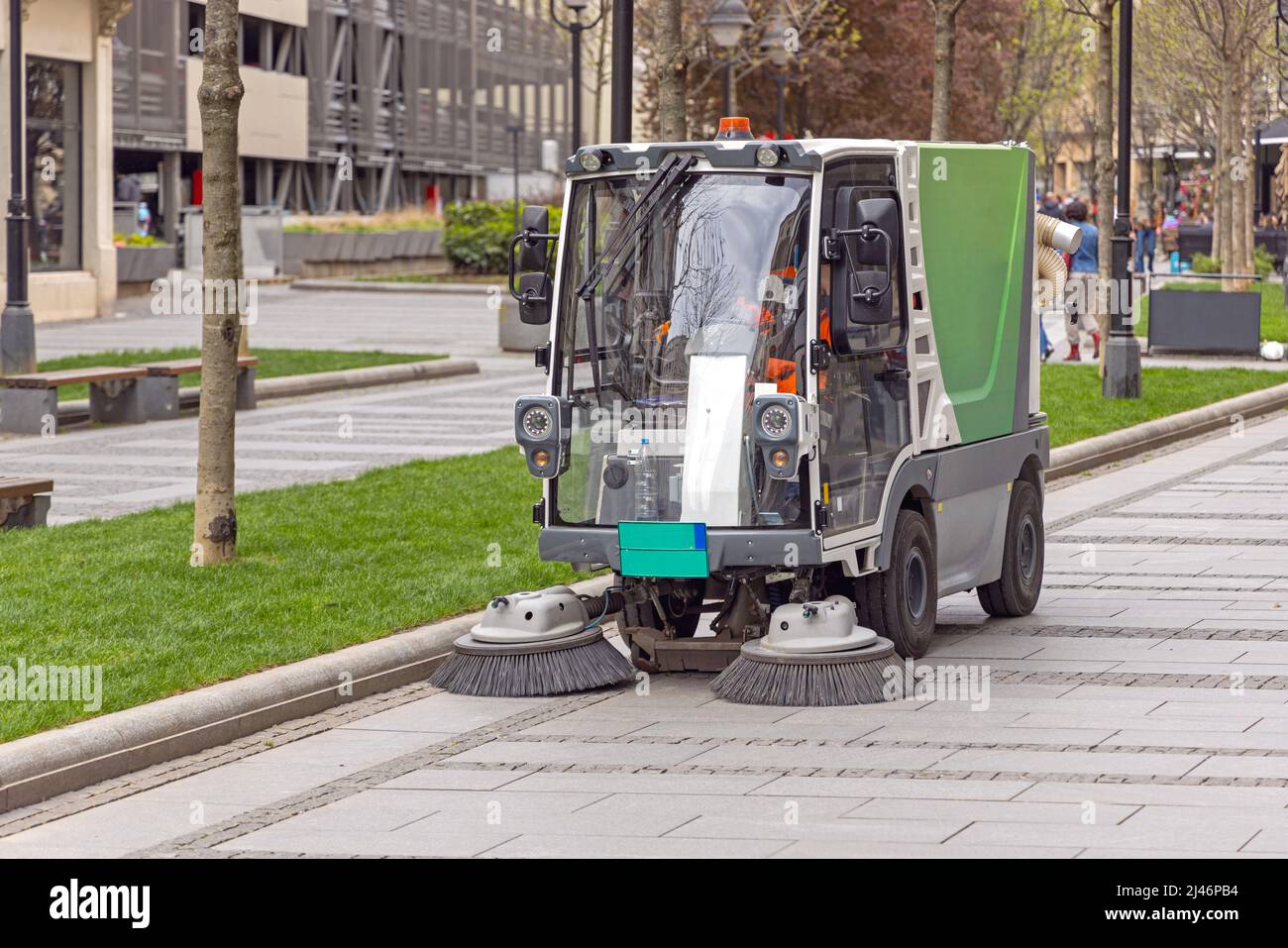 Street Sweeper Vehicle Spring Cleaning in City Centre Stock Photo - Alamy