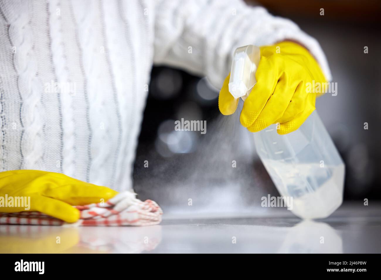 Wiping a surface with disinfectant hi-res stock photography and images ...