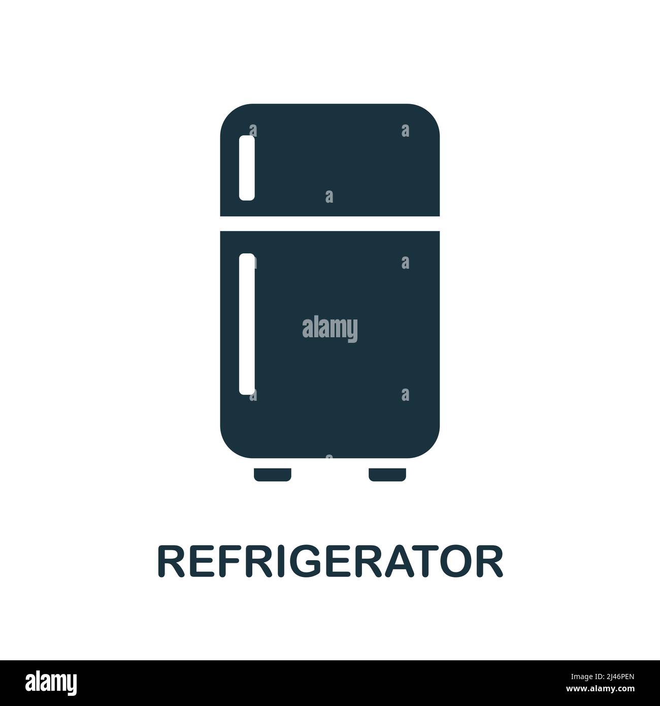 Refrigerator icon. Simple element from kitchen collection. Creative ...