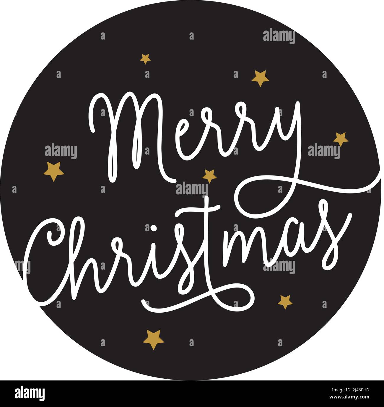 Merry Christmas lettering in Circle. Christmas design element ...