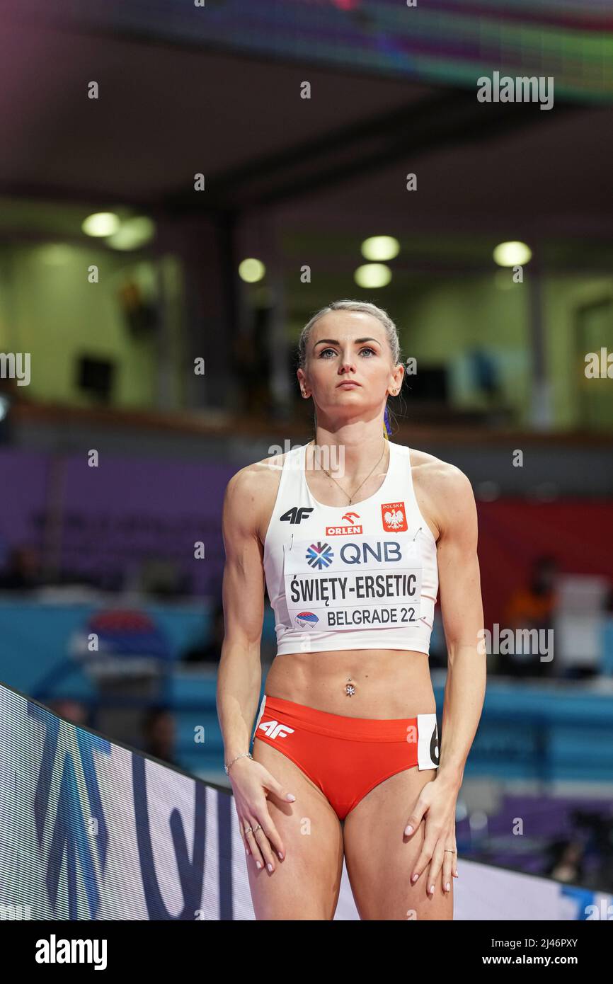 Justyna Swiety Ersetic participating in the Belgrade 2022 World Indoor ...