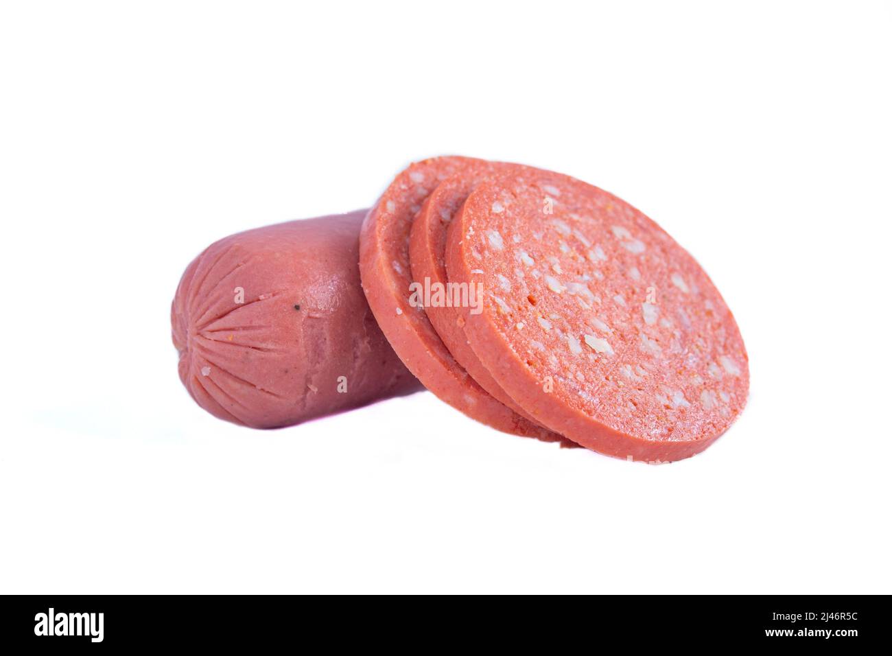 Sausage and sucuk isolated on white background Stock Photo - Alamy