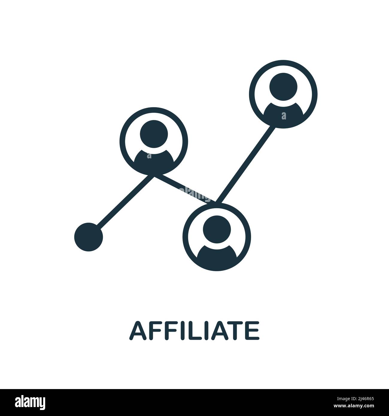 Affiliate flat icon. Colored element sign from marketing collection ...