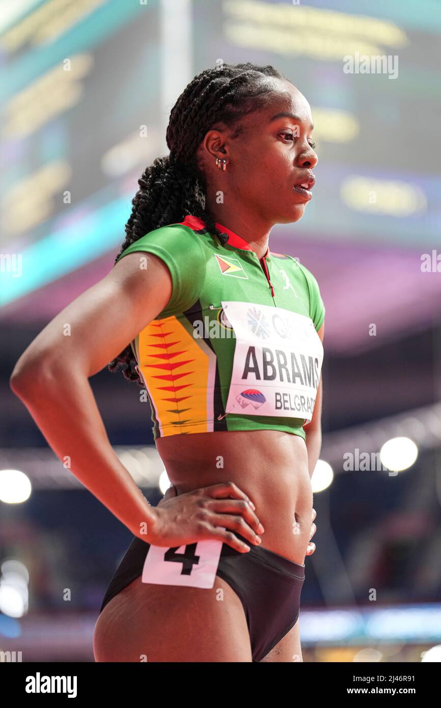 Aliyah Abrams participating in the Belgrade 2022 World Indoor ...