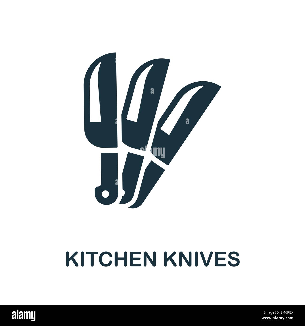 Kitchen Knives icon. Simple element from kitchen collection. Creative ...