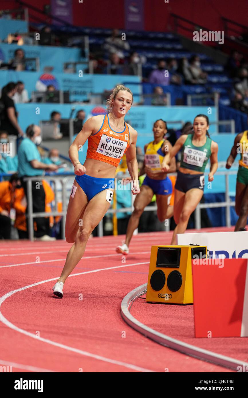 Lieke Klaver participating in the Belgrade 2022 World Indoor ...