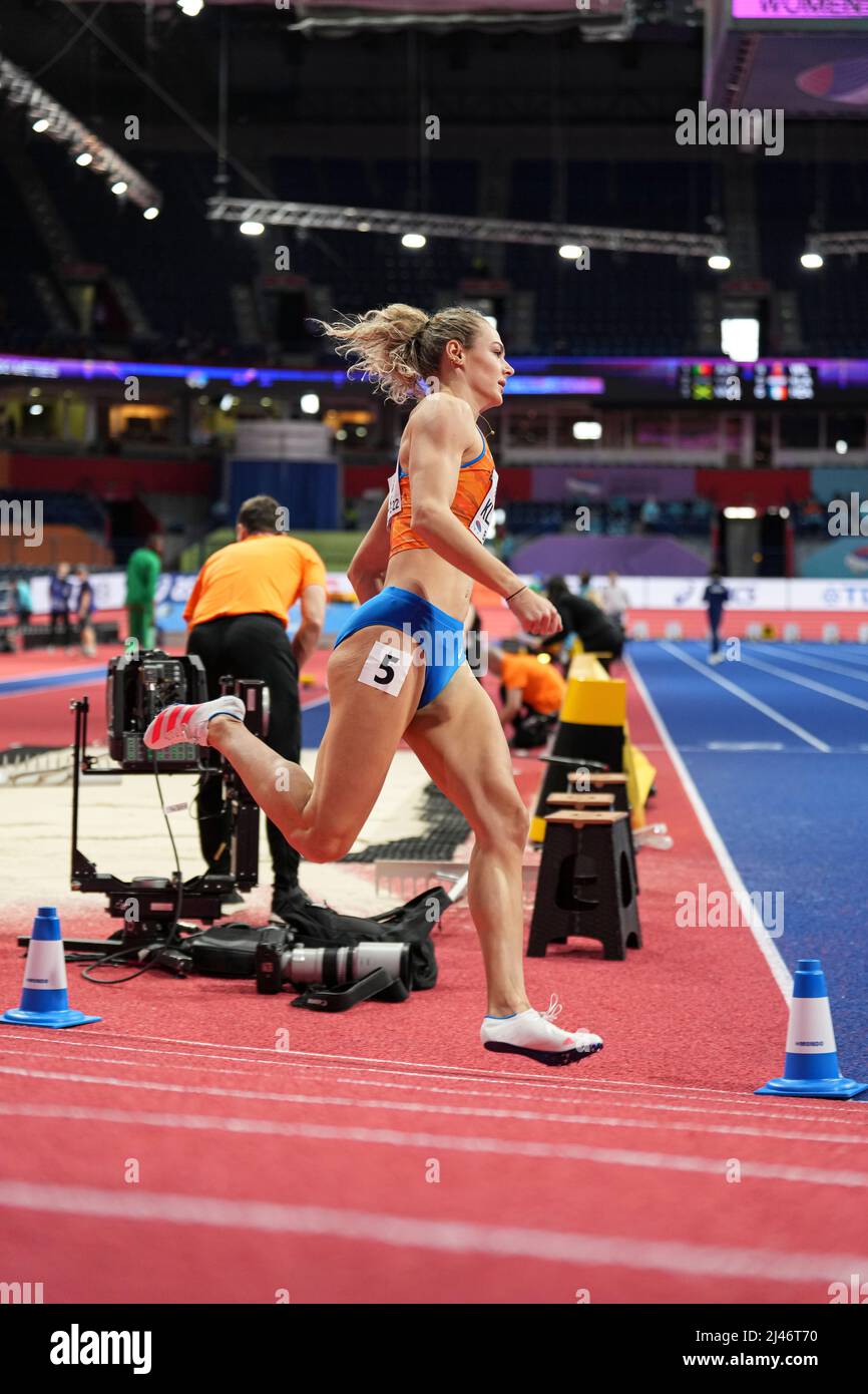 Lieke Klaver participating in the Belgrade 2022 World Indoor ...